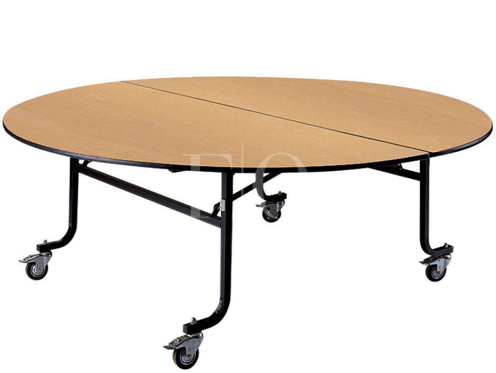 Round Mobile Folding Table – furnitureoptionsperth
